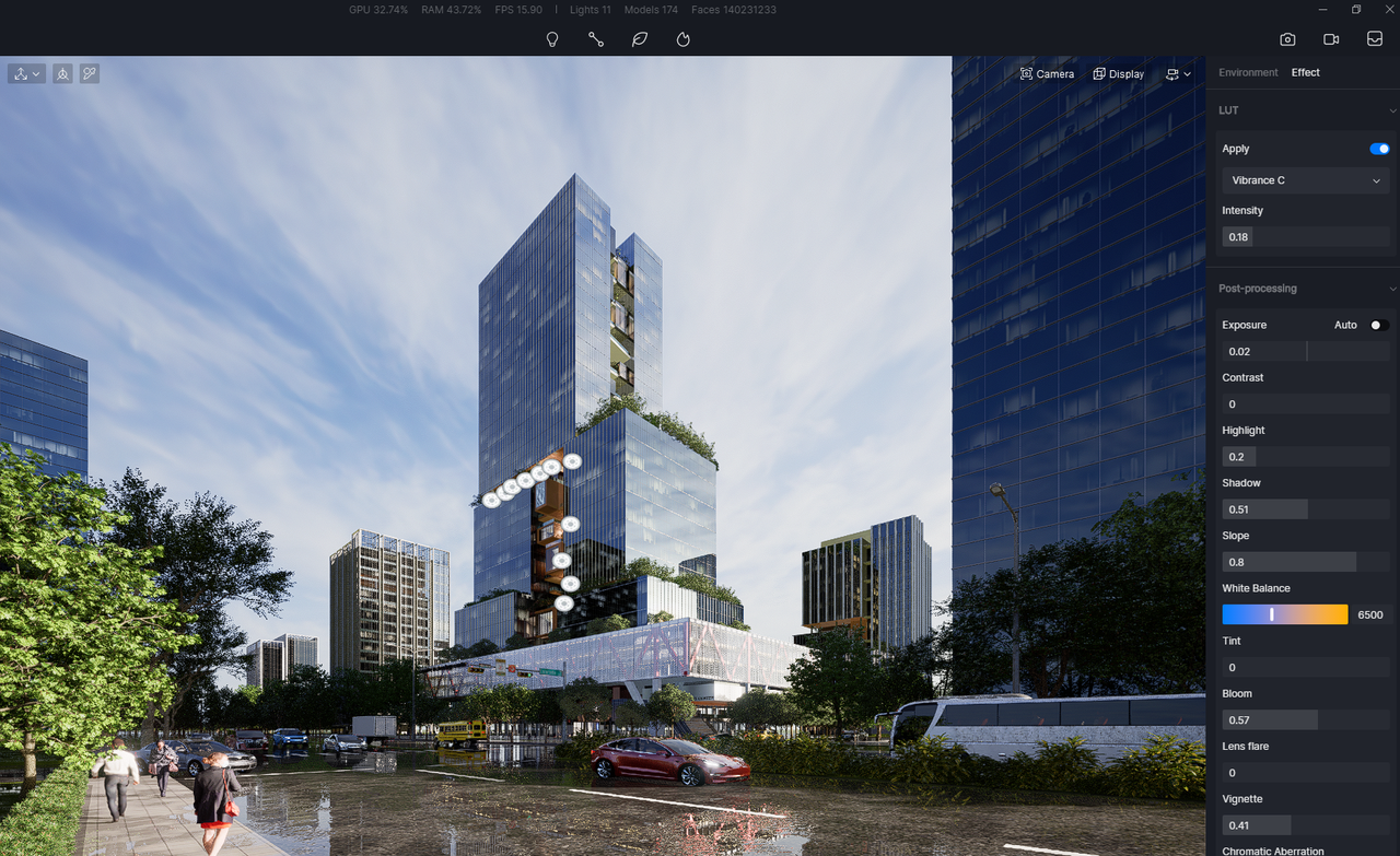 Add your artistic taste to render by LUT in D5 Render with ease